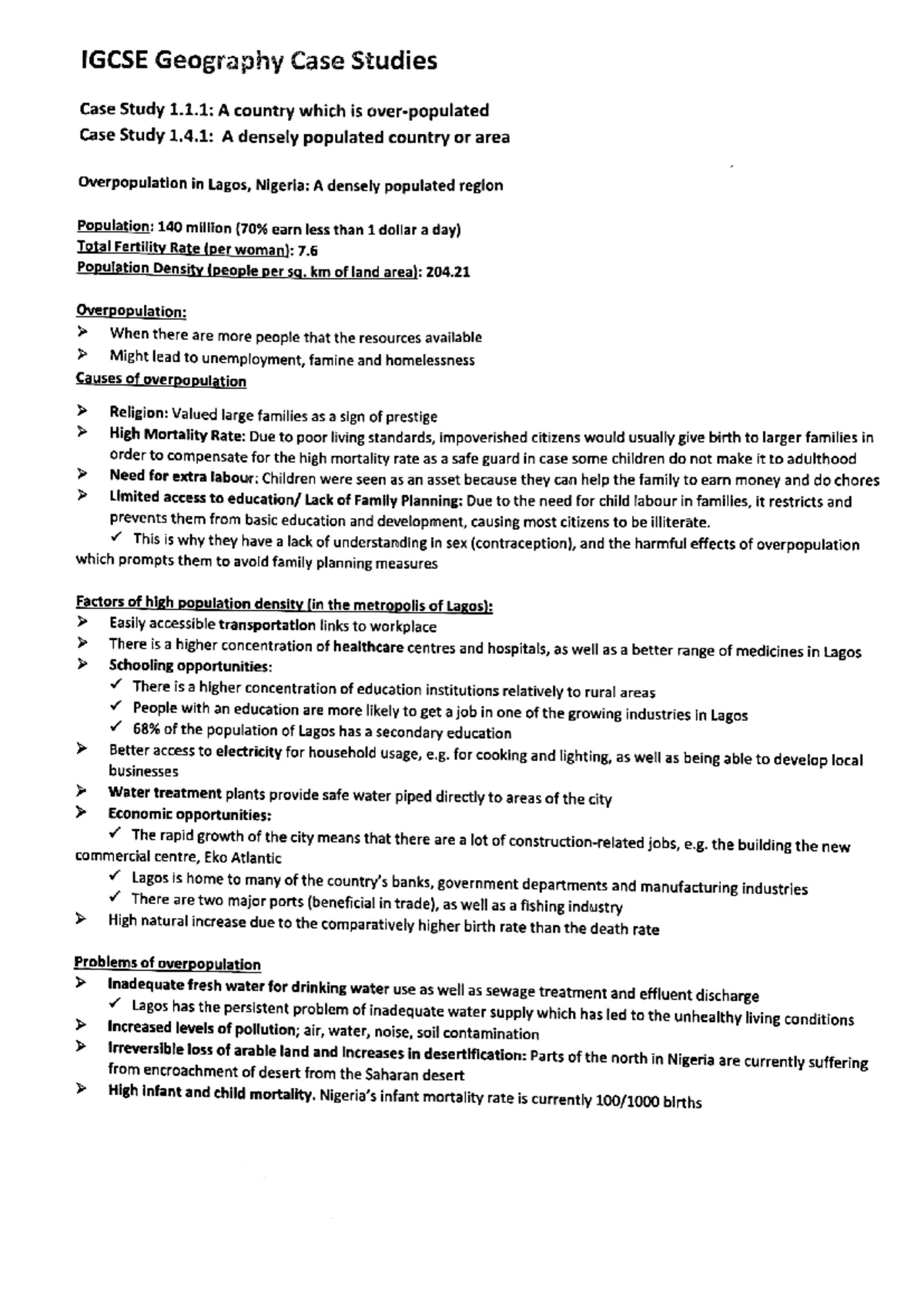 Igcse Geography Case Studies - IGCSE Geography Case Studies Case Study ...