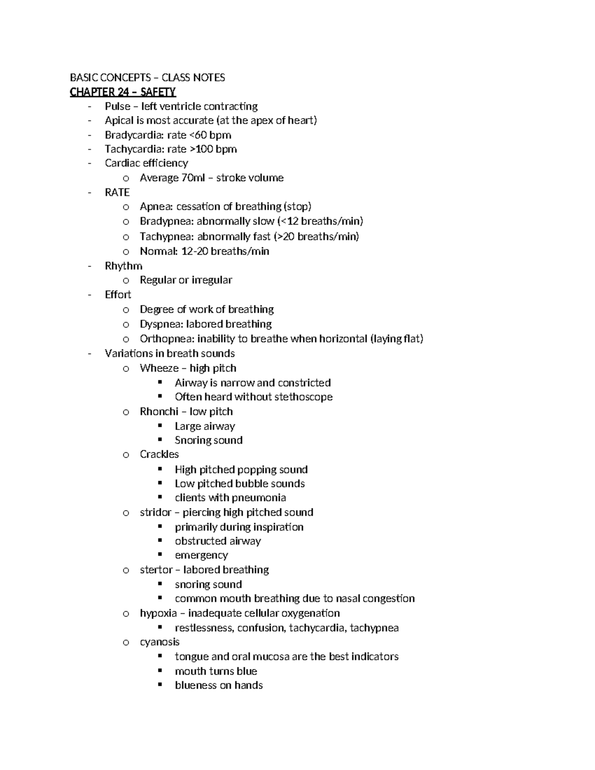 Basic Concepts Class Notes Basic Concepts Class Notes Chapter 24 1868