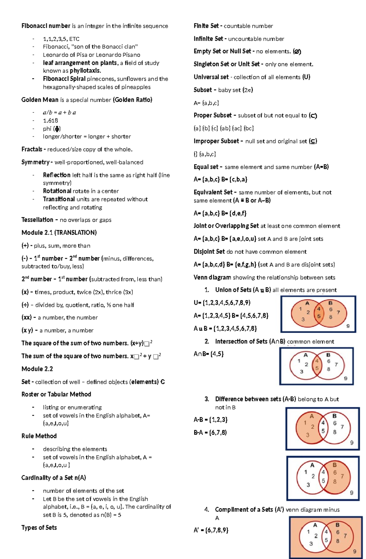 MMW Midterms - Fibonacci number is an integer in the infinite sequence - 1,1,2,3,5, ETC ...