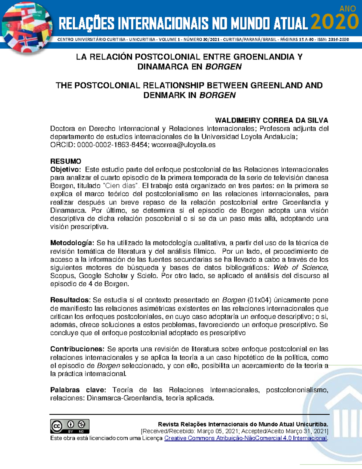 RRII no mundo atual WCS - Poscolonialismo en las Relaciones ...