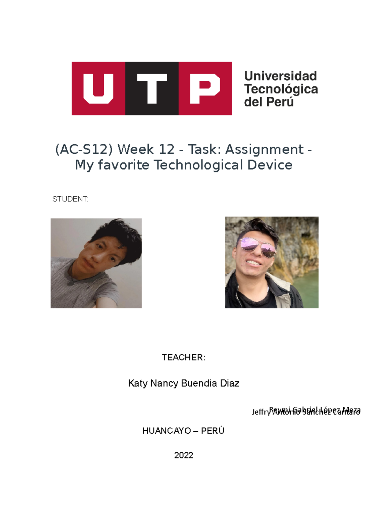 Sánchez Jeffry Lopez Reymi - (AC-S12) Week 12 - Task: Assignment - My ...