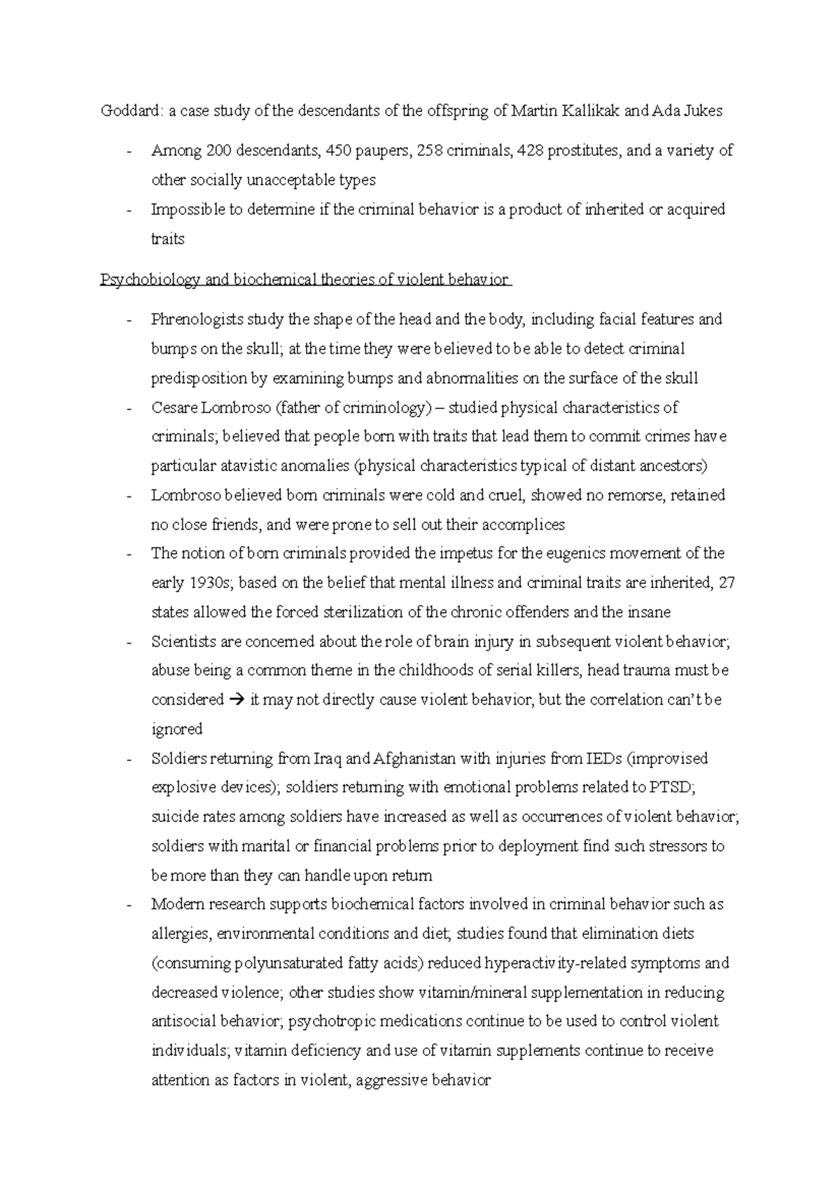 Textbook notes - Mark Winton - Goddard: a case study of the descendants ...