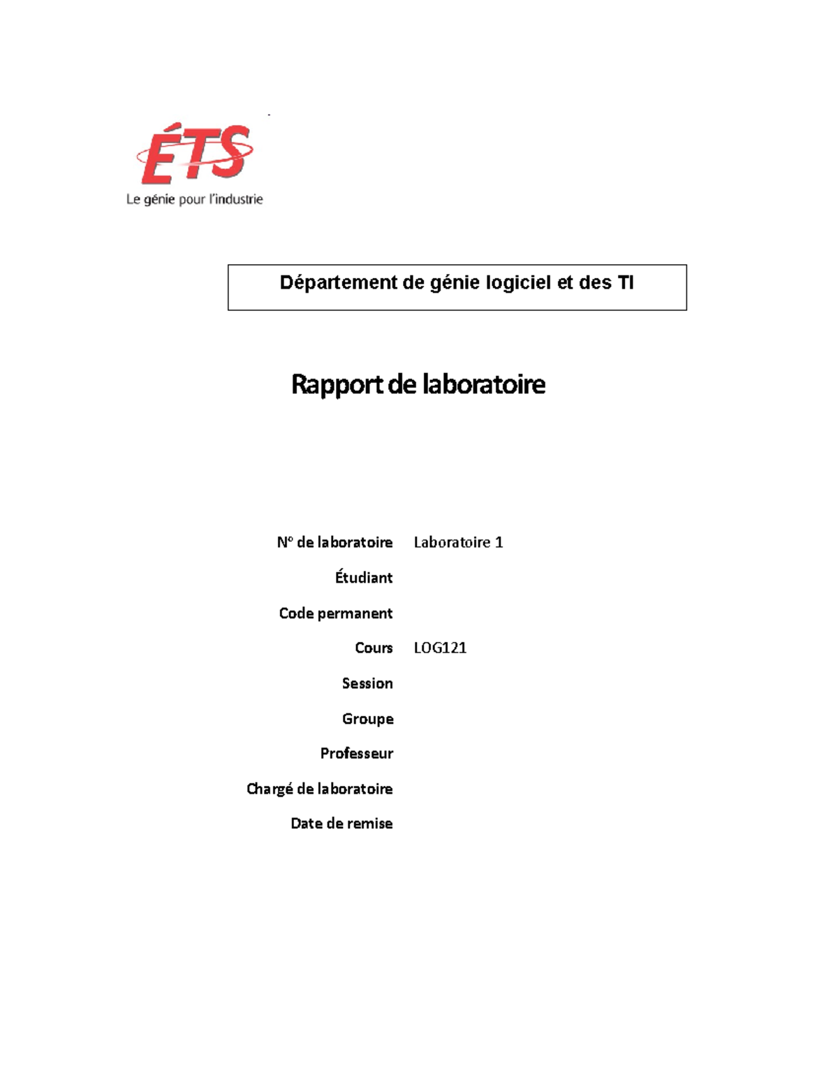 Gabarit 1 - Rapport de laboratoire No de laboratoire Laboratoire 1 ...