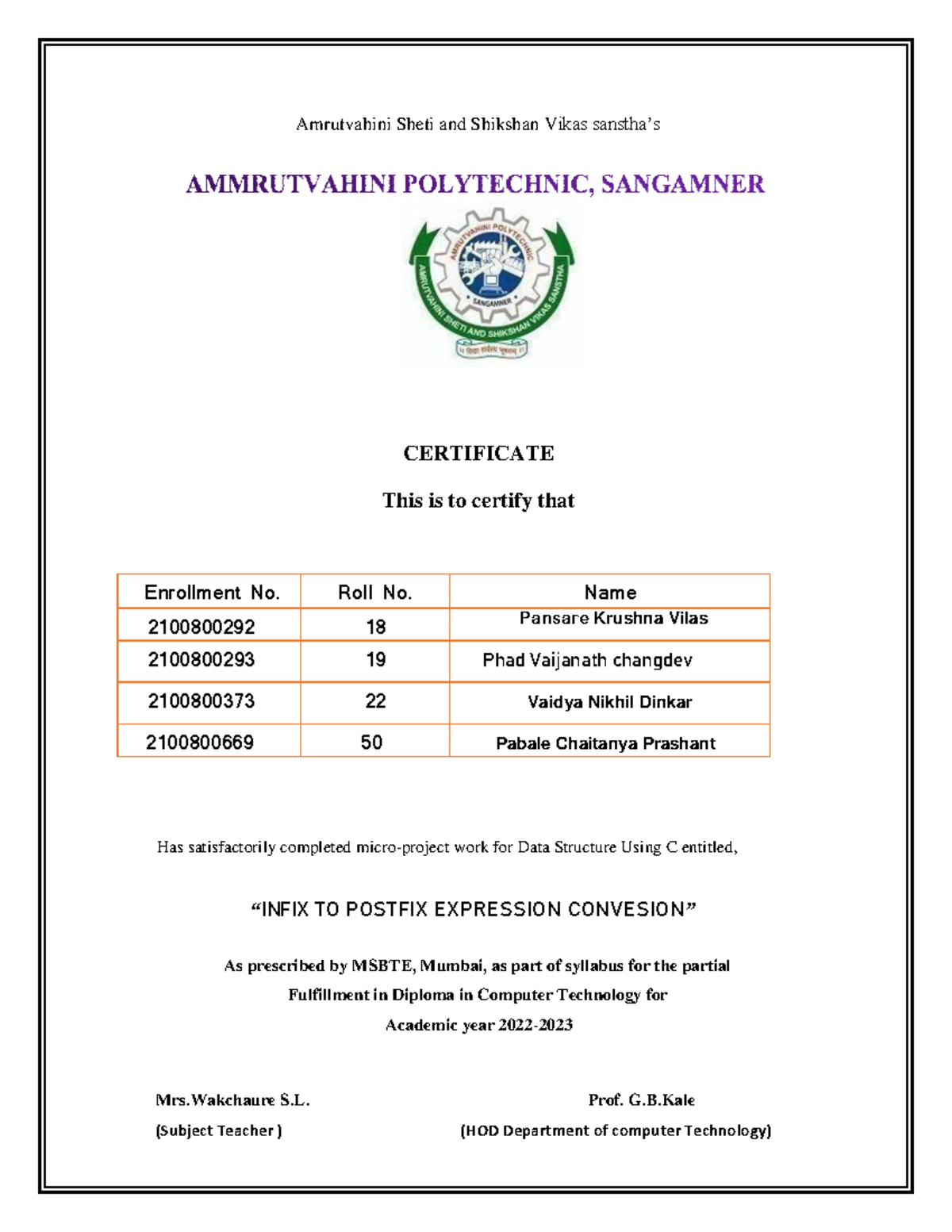 Dsu micro project vp - Amrutvahini Sheti and Shikshan Vikas sanstha’s ...