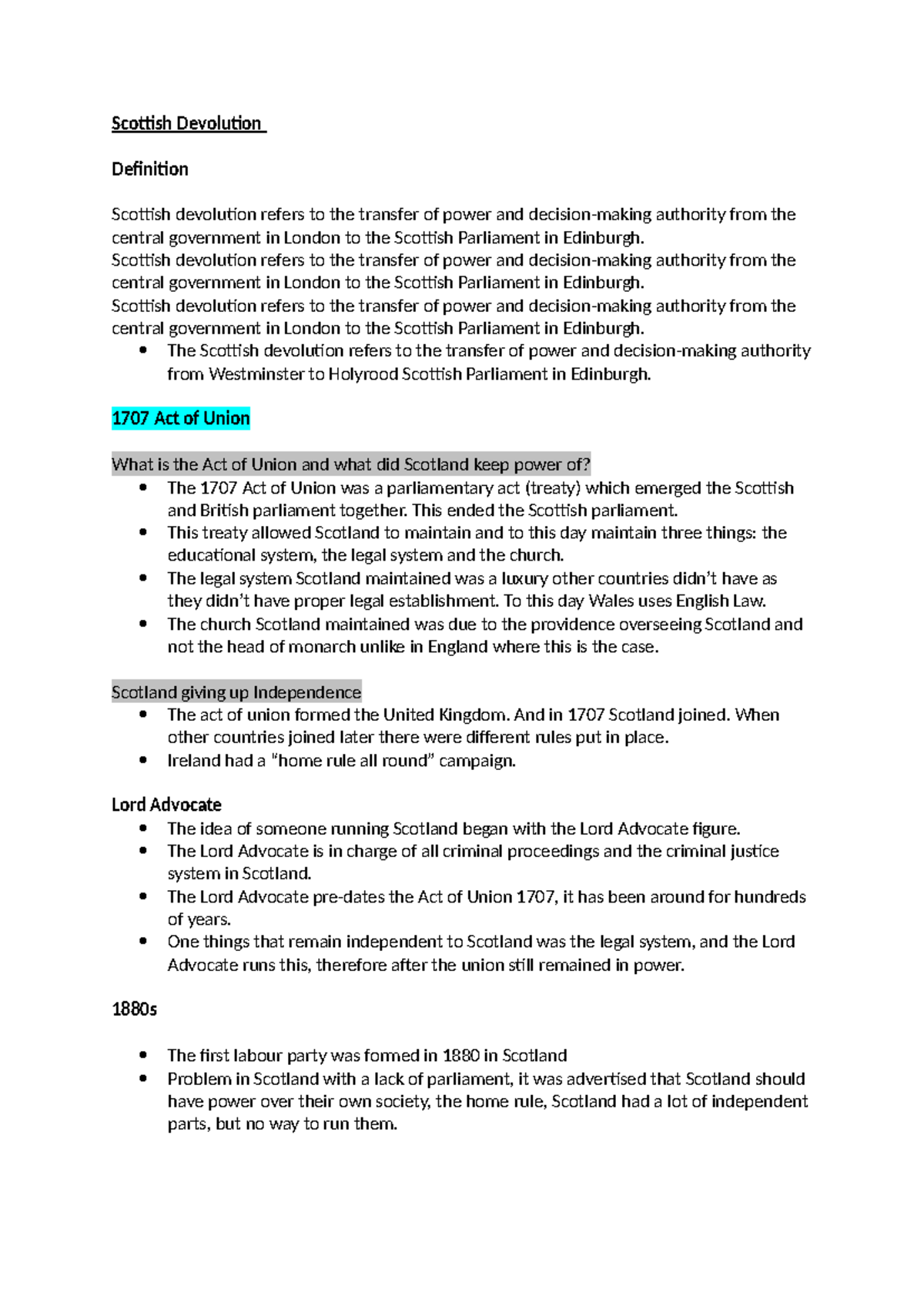 Scottish Devolution - Study Notes - Scottish Devolution Definition ...