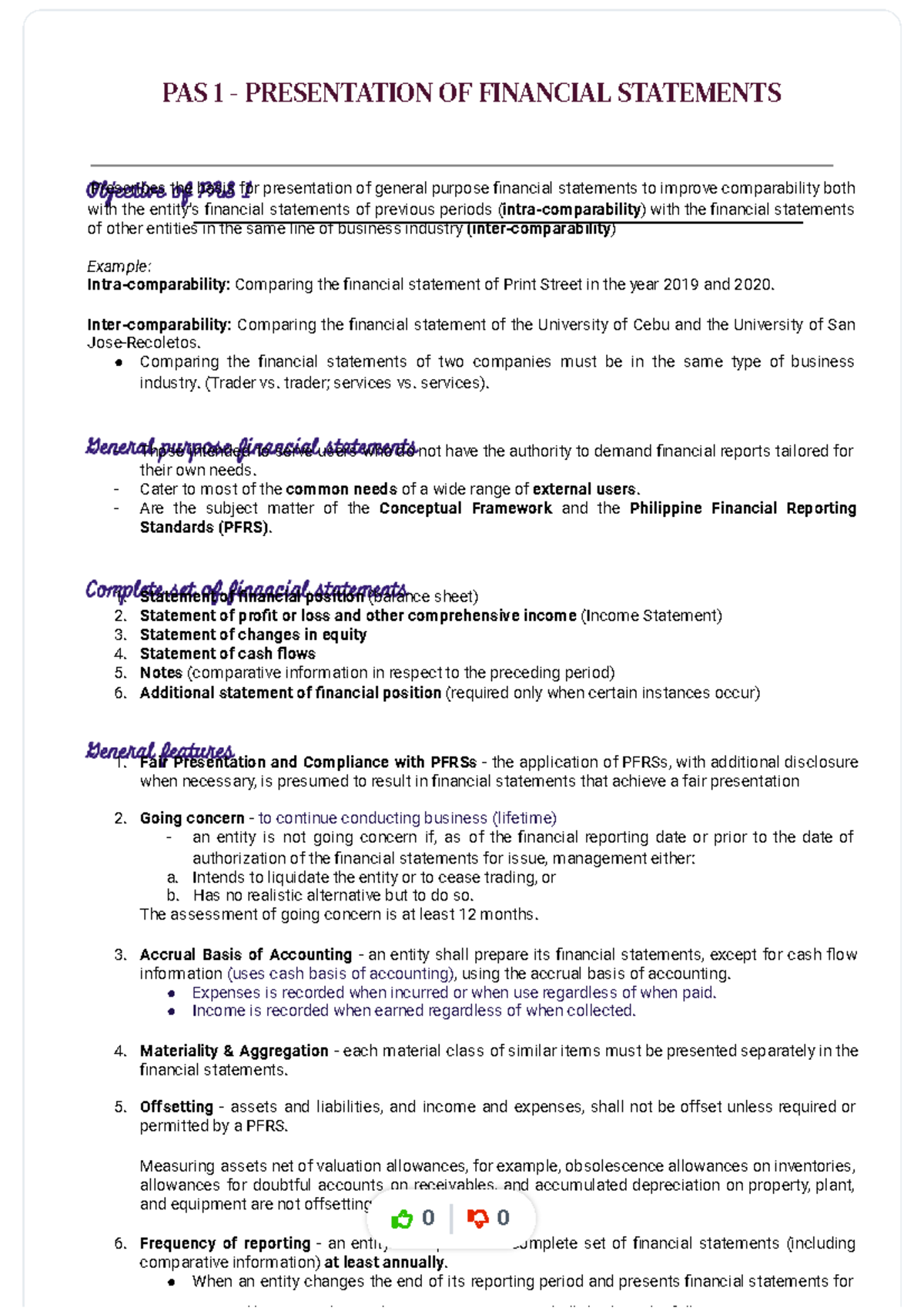 Pas 1 2 7 - Lecture on PAS 1,2 and 7 - PAS 1 - PRESENTATION OF ...