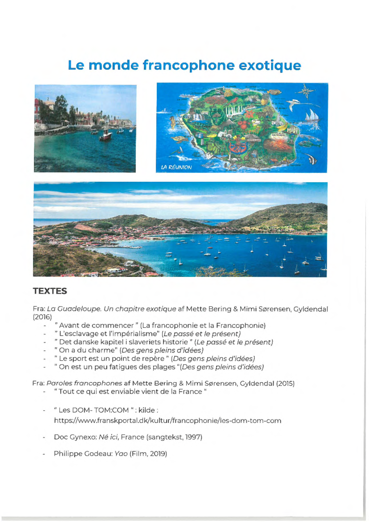 Le monde francophone 2023 - Le monde francophone exotique TEXTES Fra ...