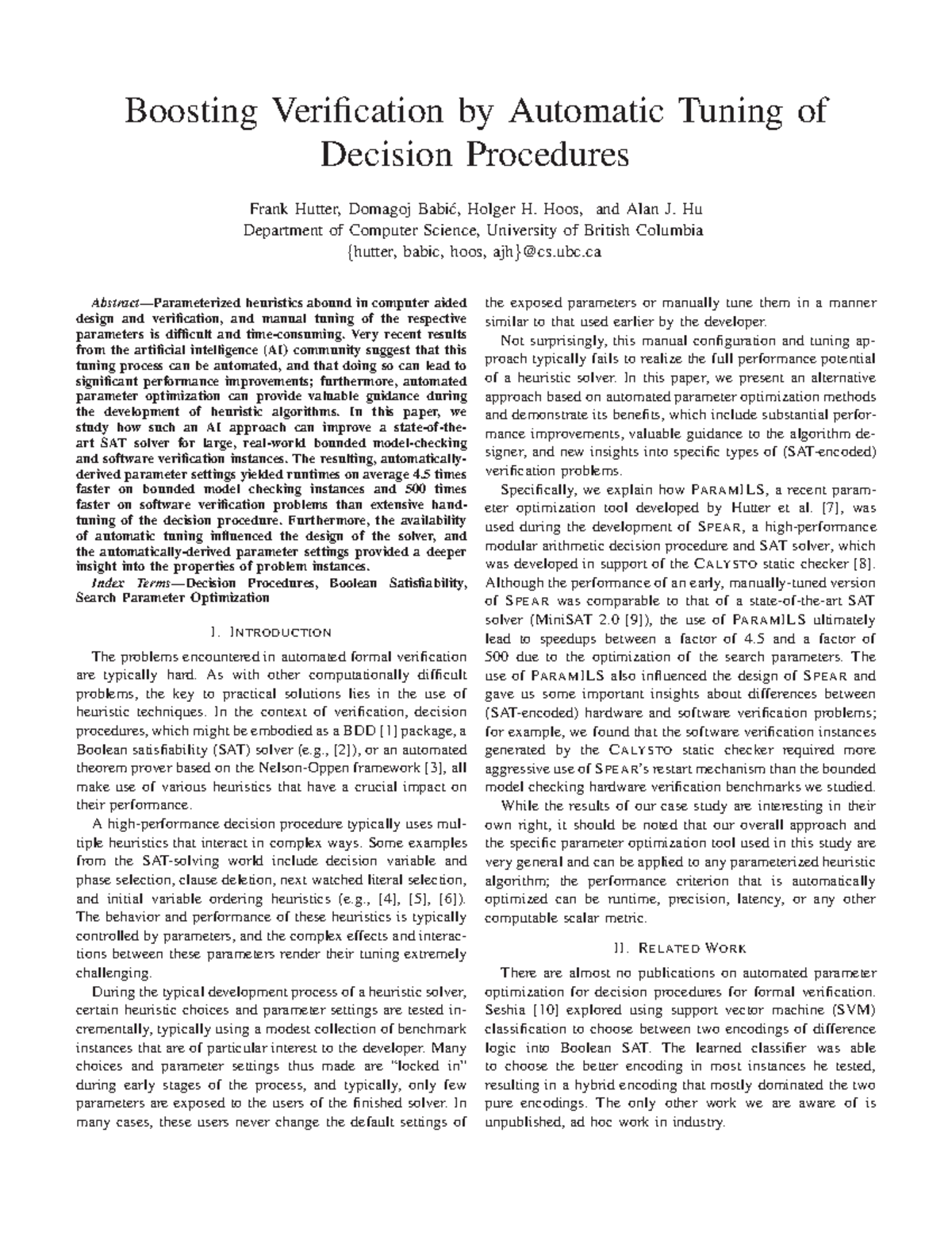 Boosting Verification by Automatic Tuning of Decision Procedures ...