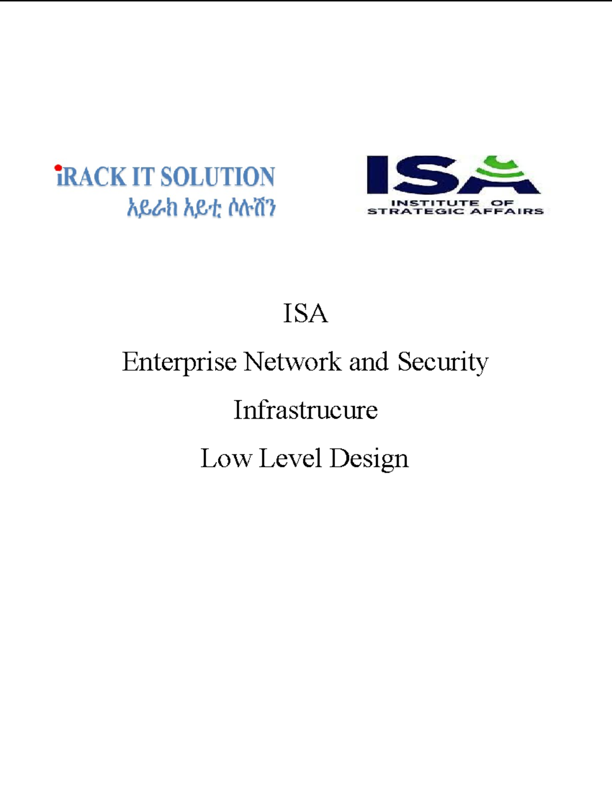 Network and security ISA LLD V03 - ISA Enterprise Network and Security ...