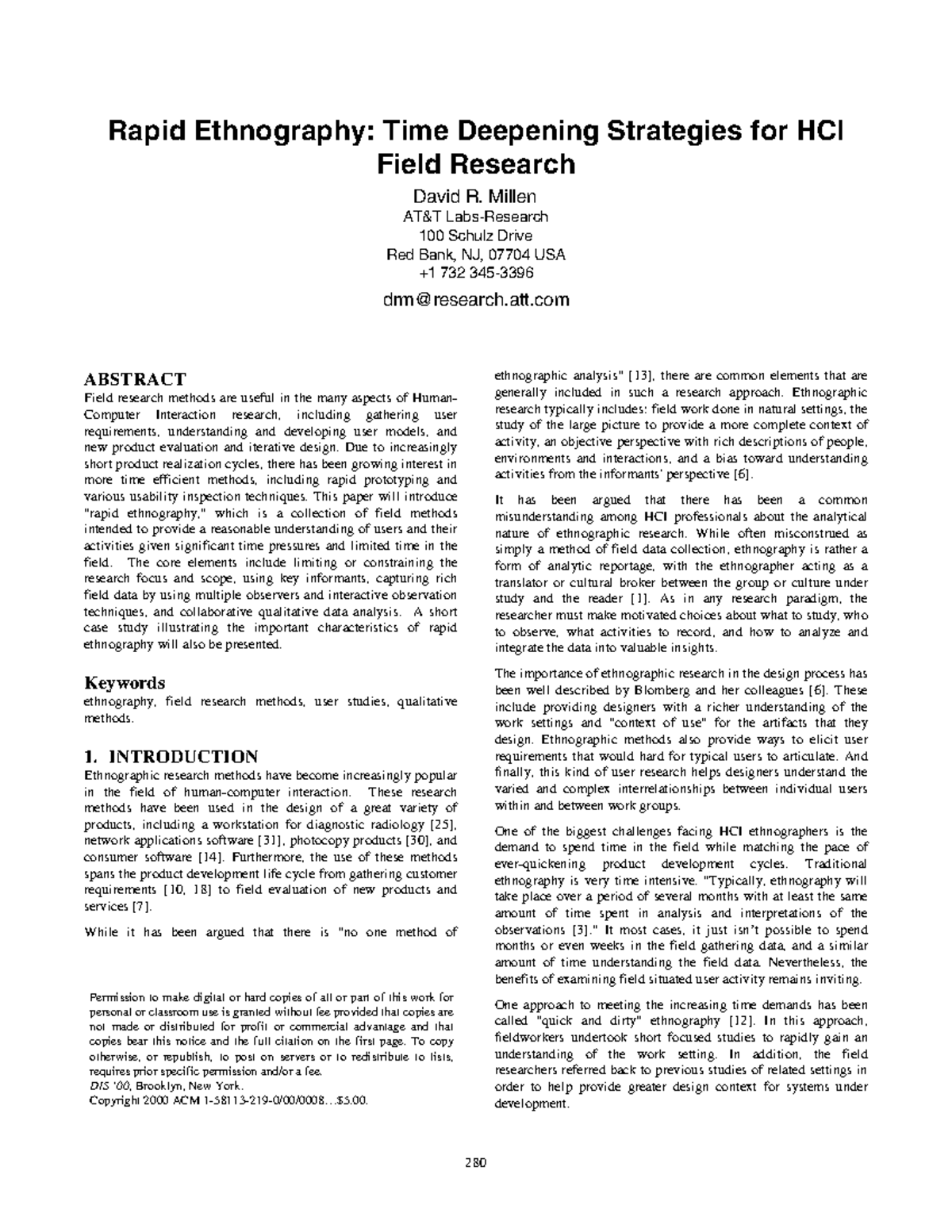 Time Deepening Strategies for HCI field research - Rapid Ethnography ...