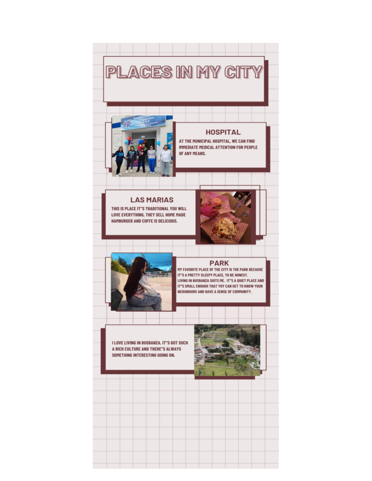 Places IN MY CITY - LUGARES Y CITIOS - English III - Studocu