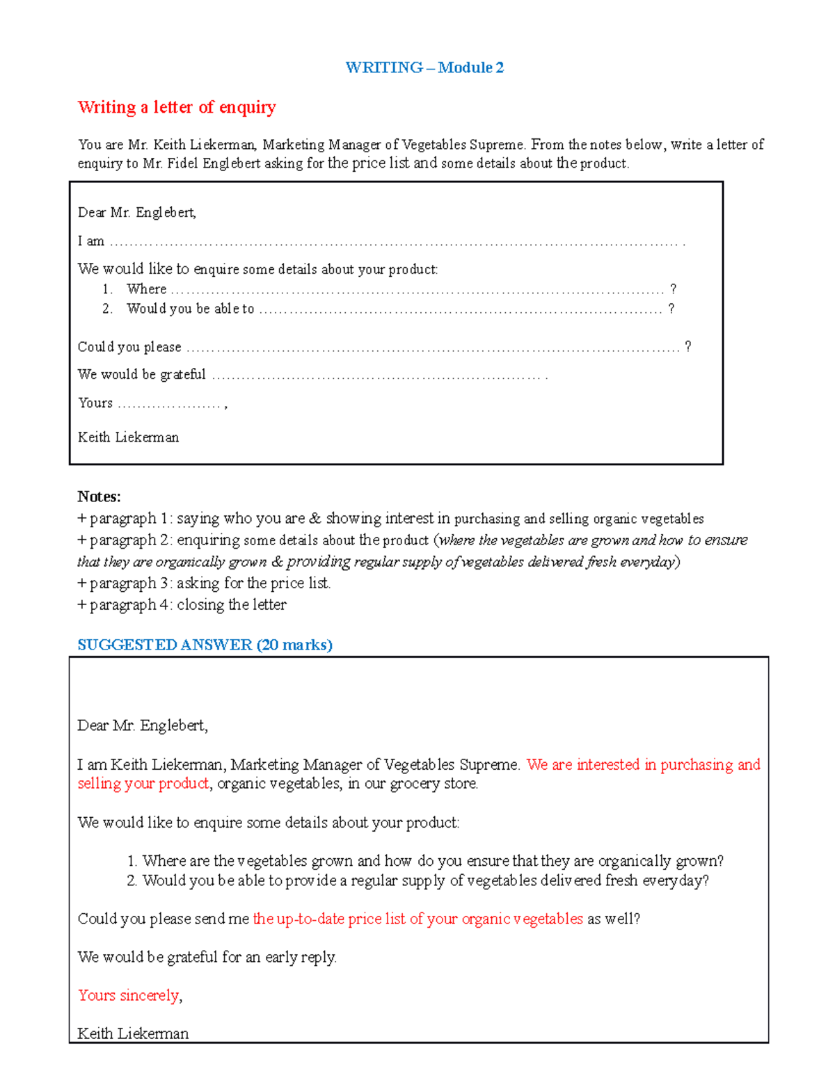 Writing-Module-2 - Writing-Module-2 - WRITING – Module 2 Writing a ...