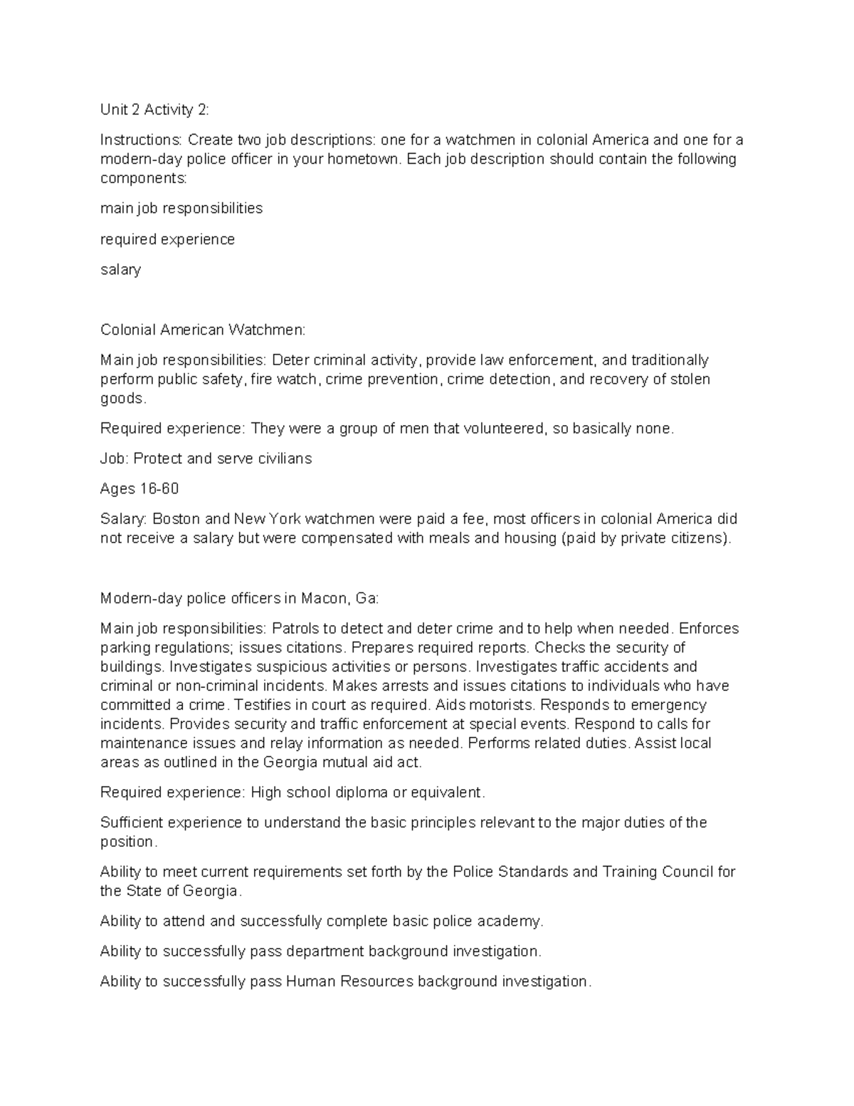 Unit 2 Activity 2 - Copy - It's for Criminal Justice. - Unit 2 Activity ...
