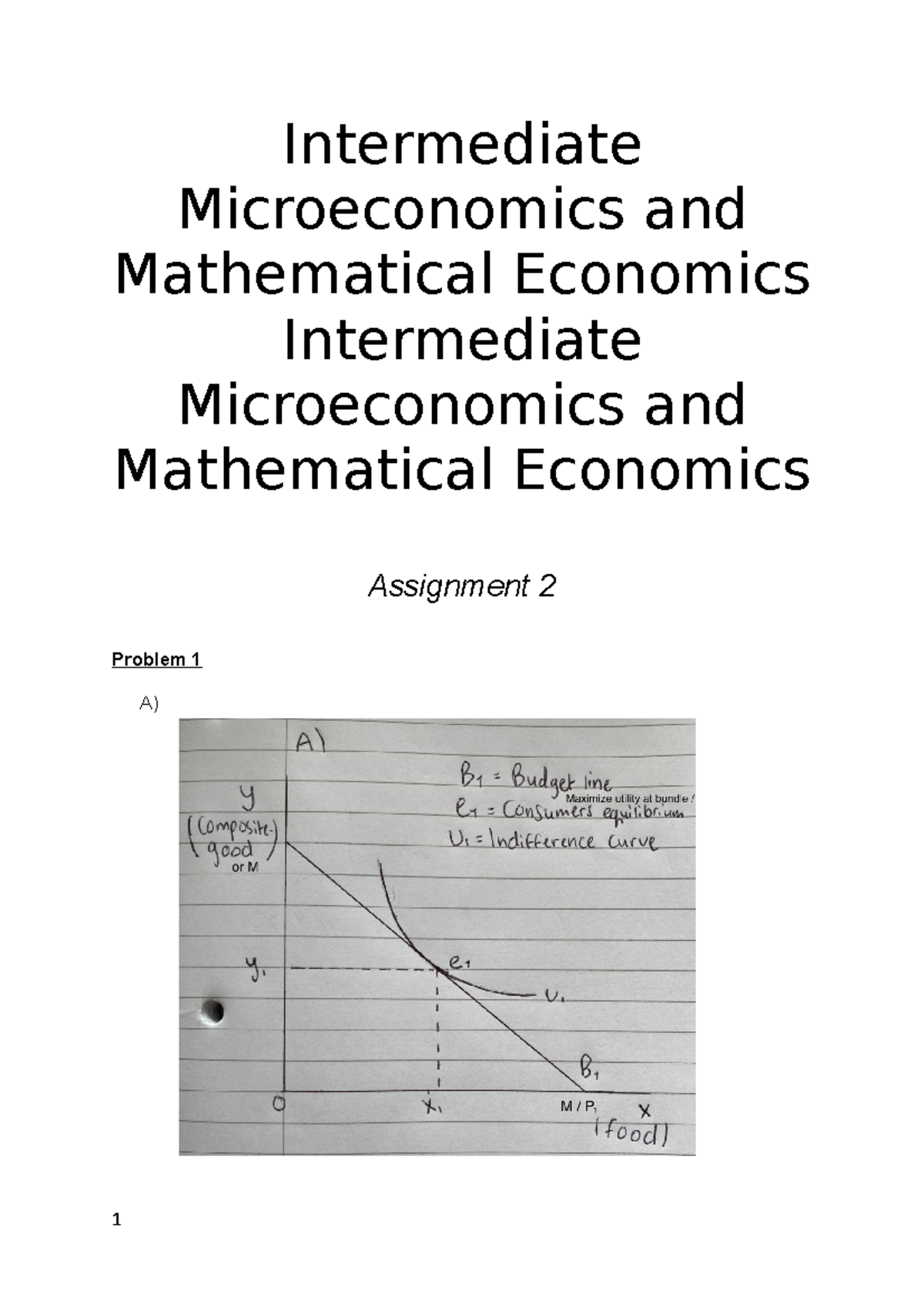 Intermediate Microeconomics and Mathematical Economics - Intermediate ...