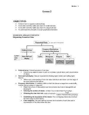 Lesson 6-review - ####### Review 1 Lesson 6 OBJECTIVES To understand ...