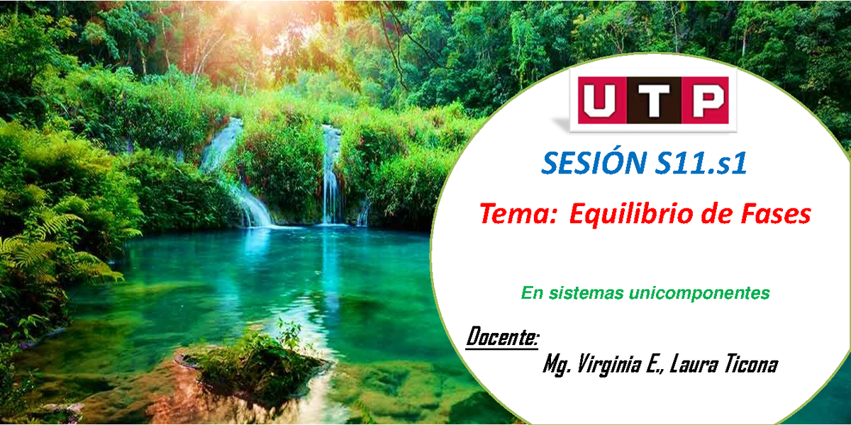 S11.s1 - Equilibrio de Fases - Grados de Libertad - Docente: Mg ...