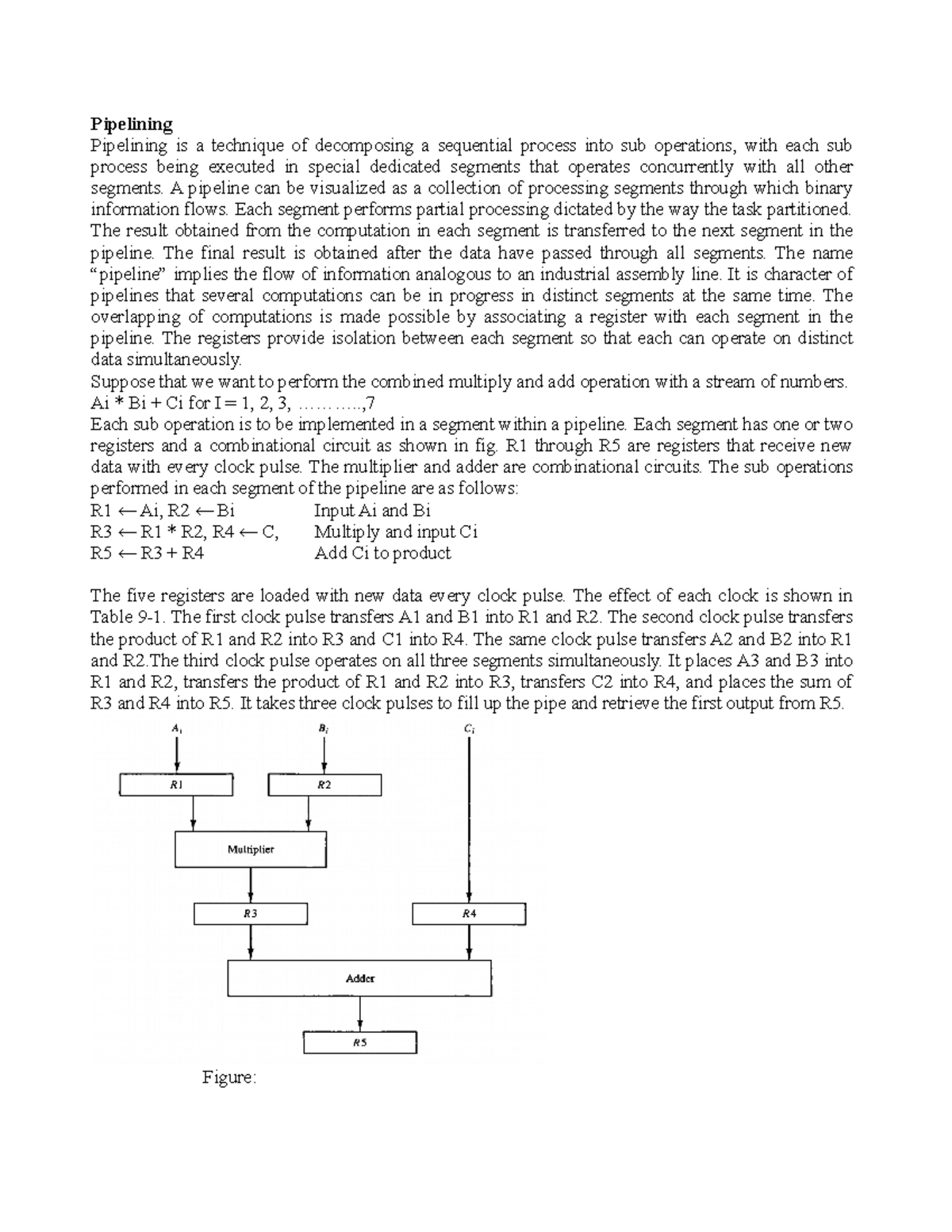UNIT-2 2nd Part Pipeline and Vector Processing - Pipelining Pipelining is a technique of ...