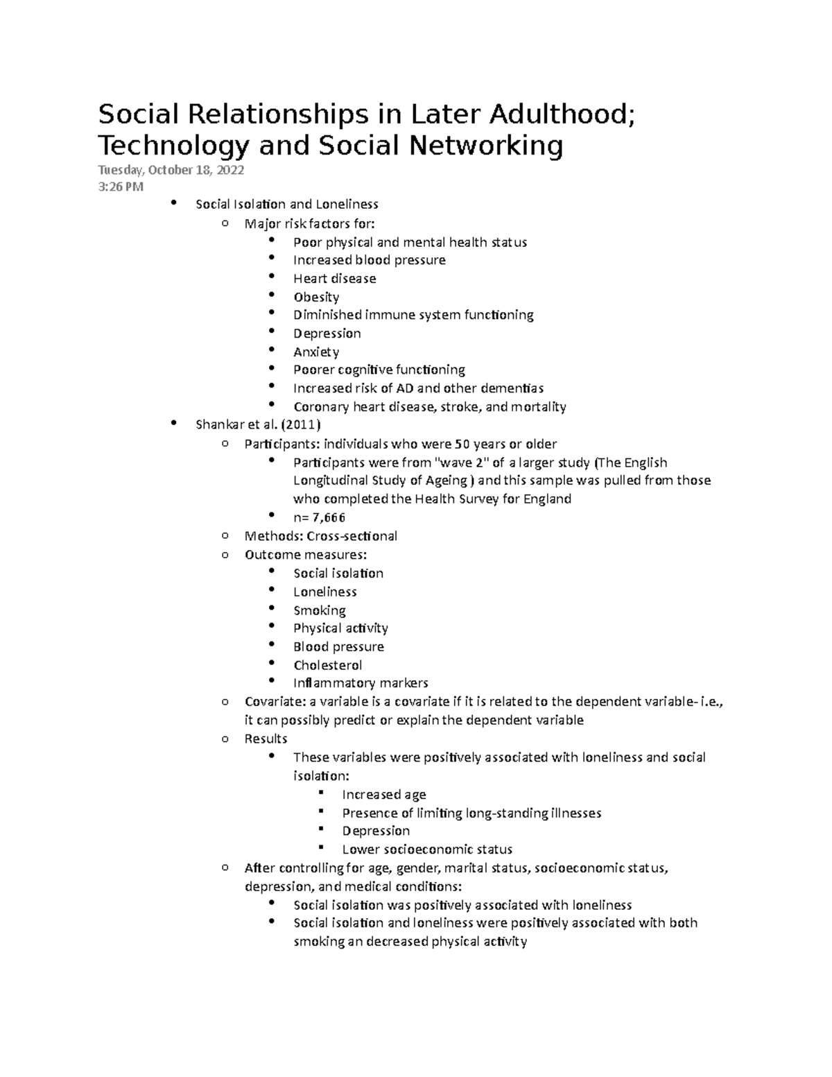 Social Relationships in Later Adulthood Technology and Social ...