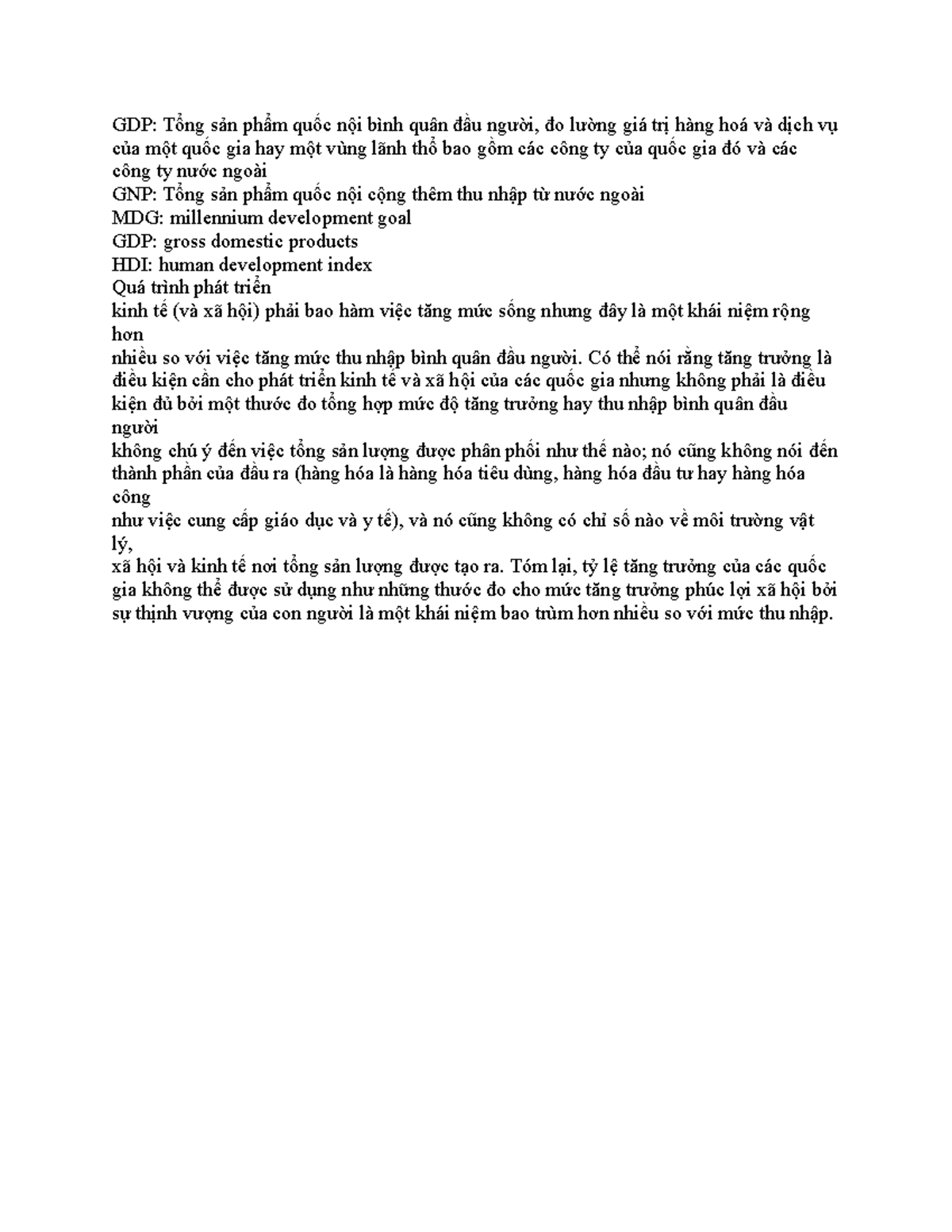 GDP - tai lieu - GDP: Tổng sản phẩm quốc nội bình quân đầu người, đo lường giá trị hàng hoá và ...