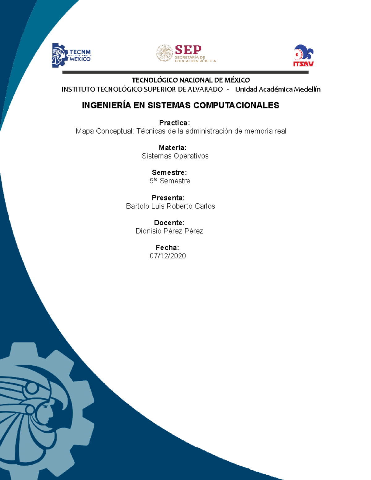 MAPA Conceptual Final - INGENIERÍA EN SISTEMAS COMPUTACIONALES Practica ...