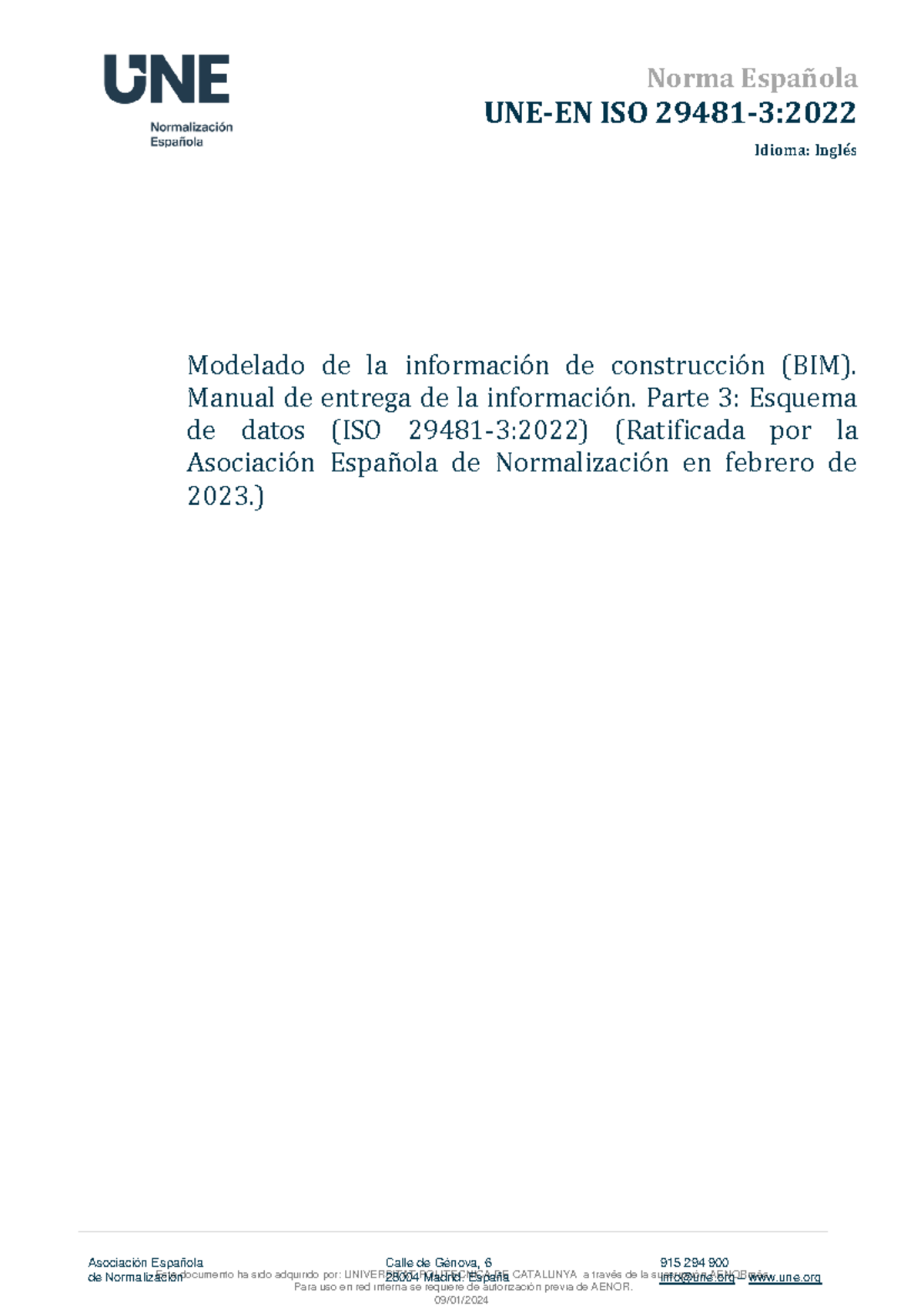 N0070752-PDF-NR - BIM - Norma Española UNE-EN ISO 29481-3: Idioma ...