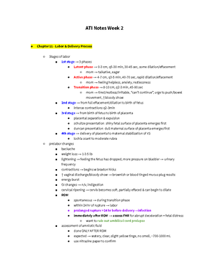 ATI Textbook Notes Week 1 - ATI Notes Week 1 Chapter 3 - Expected ...