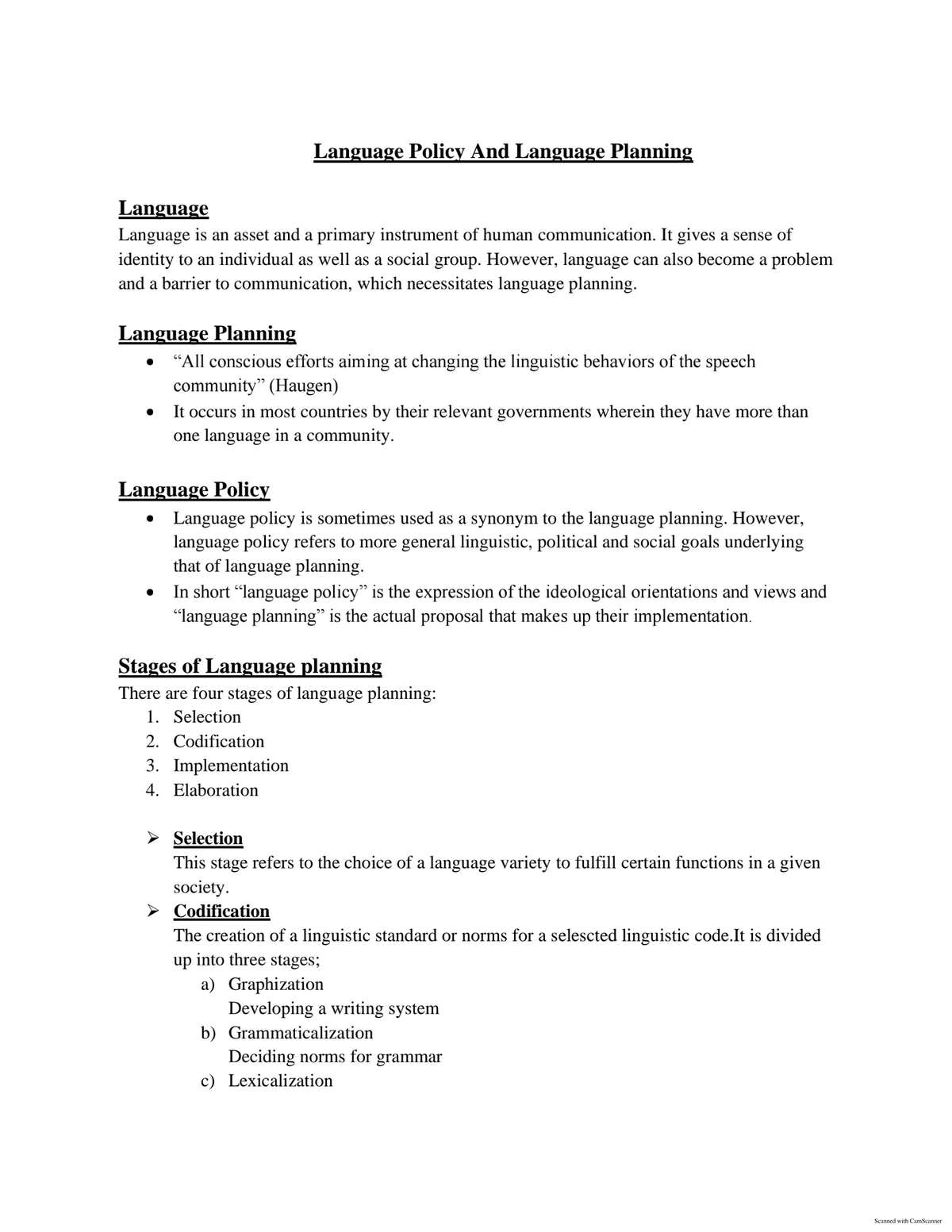 Sociolinguistics. Language policy and planning BS5 - English literature - Studocu