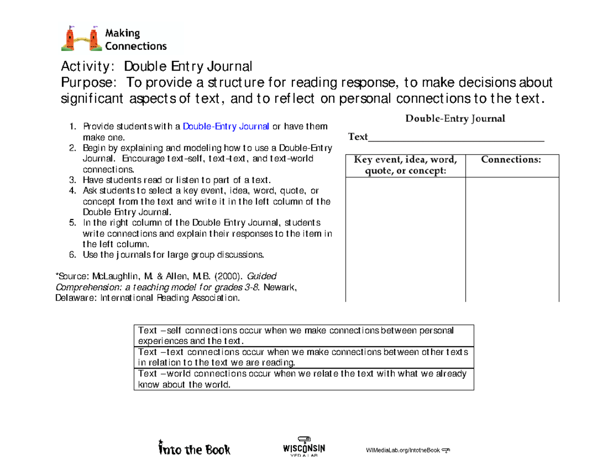 Why do we write double-entry journals? - Provide students with a Double ...