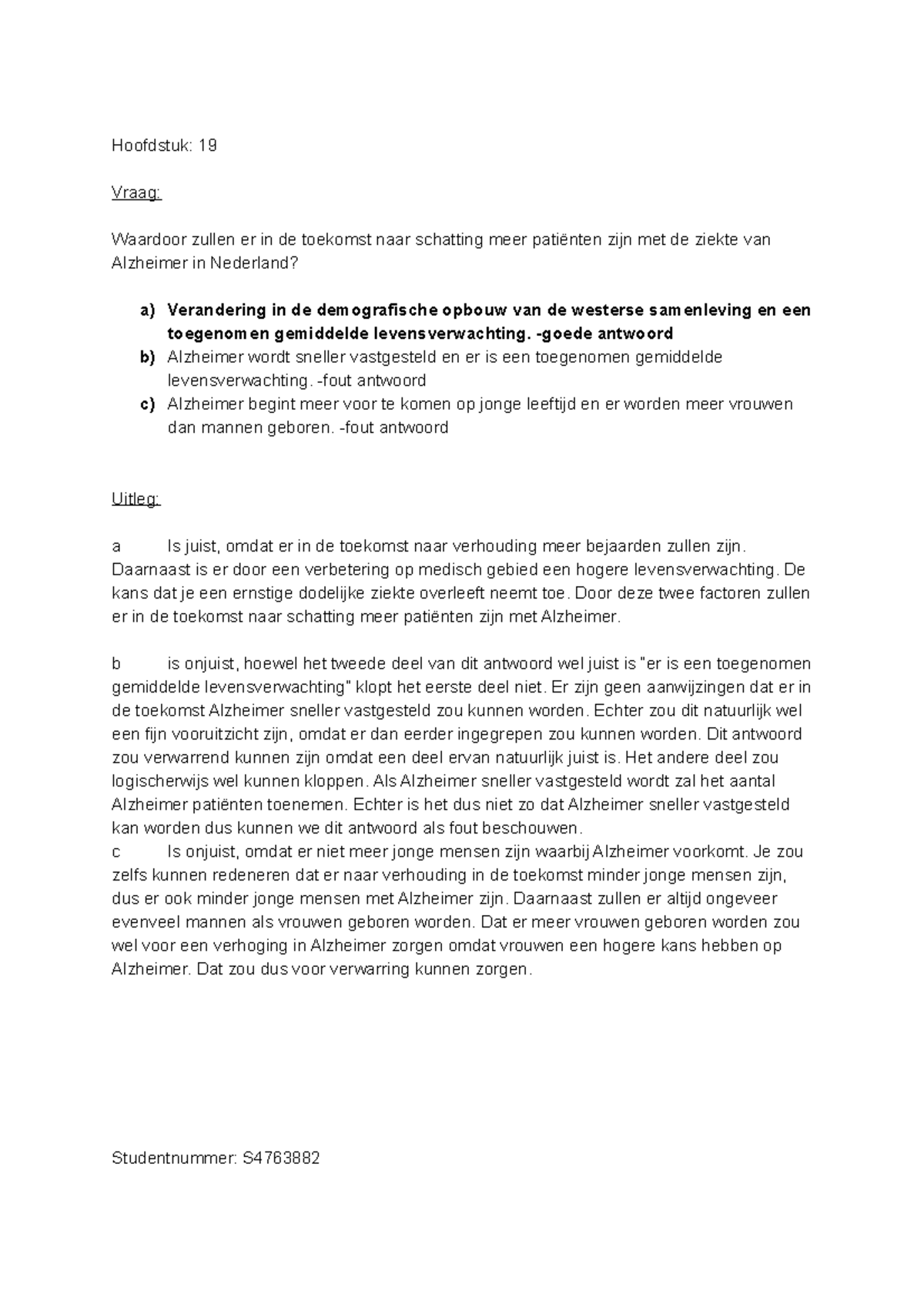 H19 20 - oefenvragen van hoofdstuk 19 en 20 met uitwerking - Hoofdstuk ...