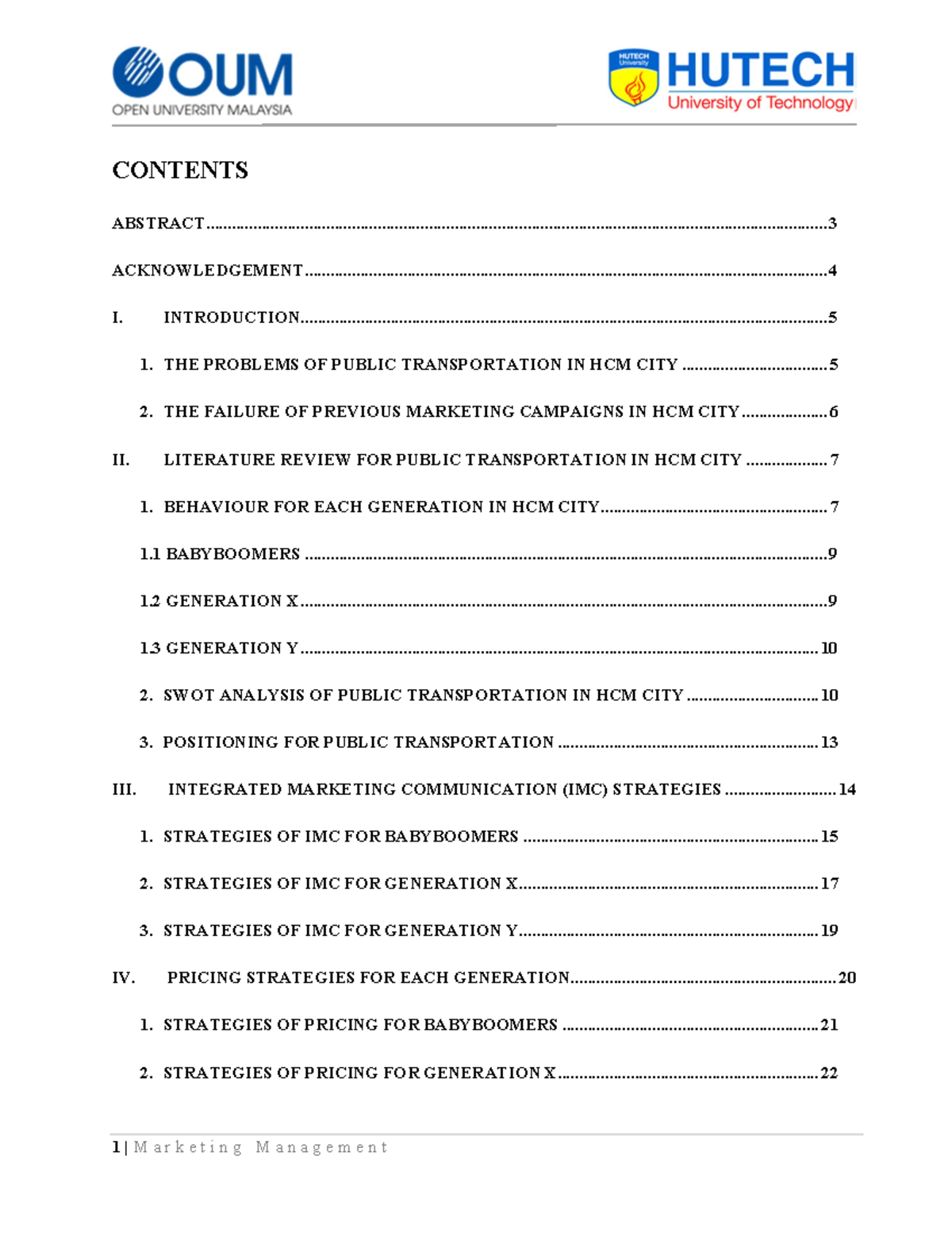 111 - abc - CONTENTS ABSTRACT ACKNOWLEDGEMENT I. - Studocu