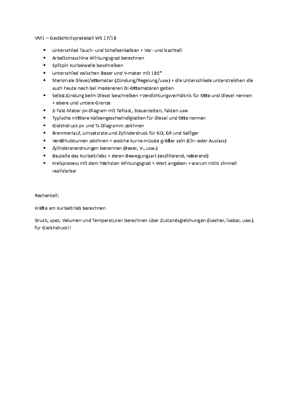 Klausur Wintersemester 2016/2017, Fragen - VM1 – Gedächtnisprotokoll WS 17/18 - Studocu