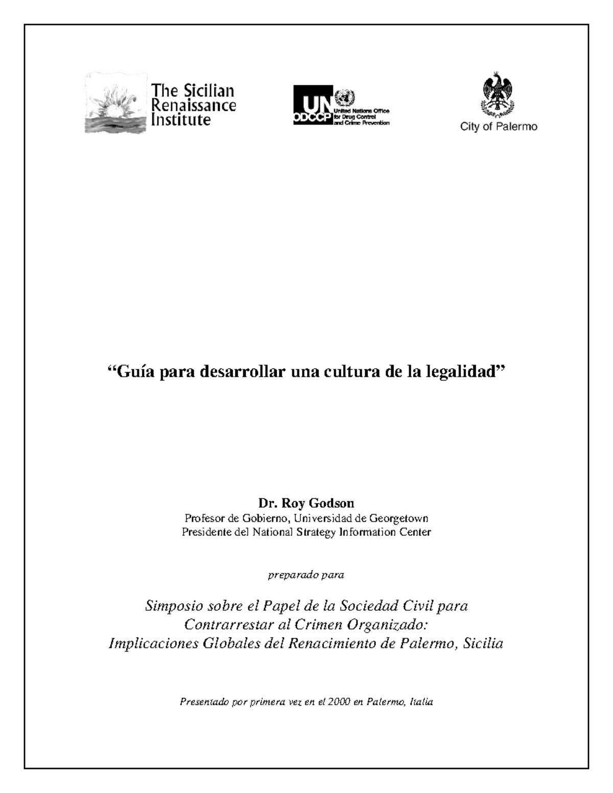 Guia para una Cult. legal - “Guía para desarrollar una cultura de la ...