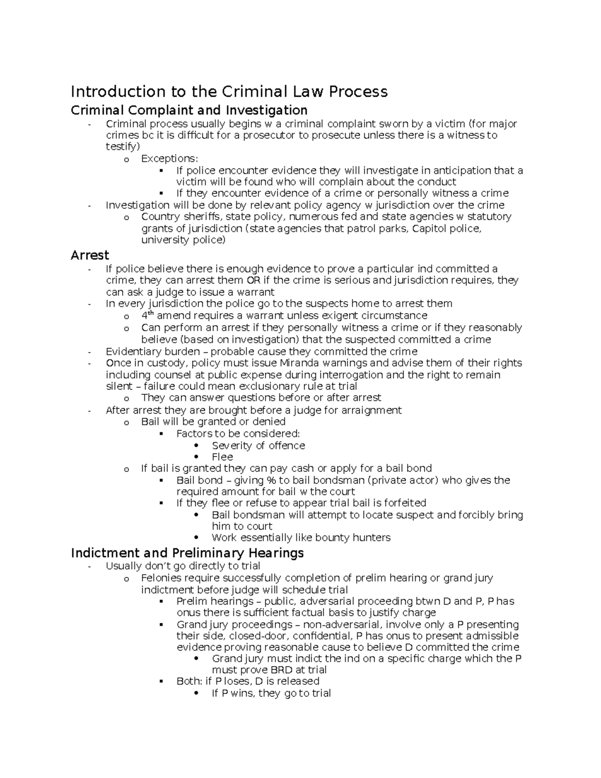 Introduction to the Criminal Law Process - Introduction to the Criminal ...