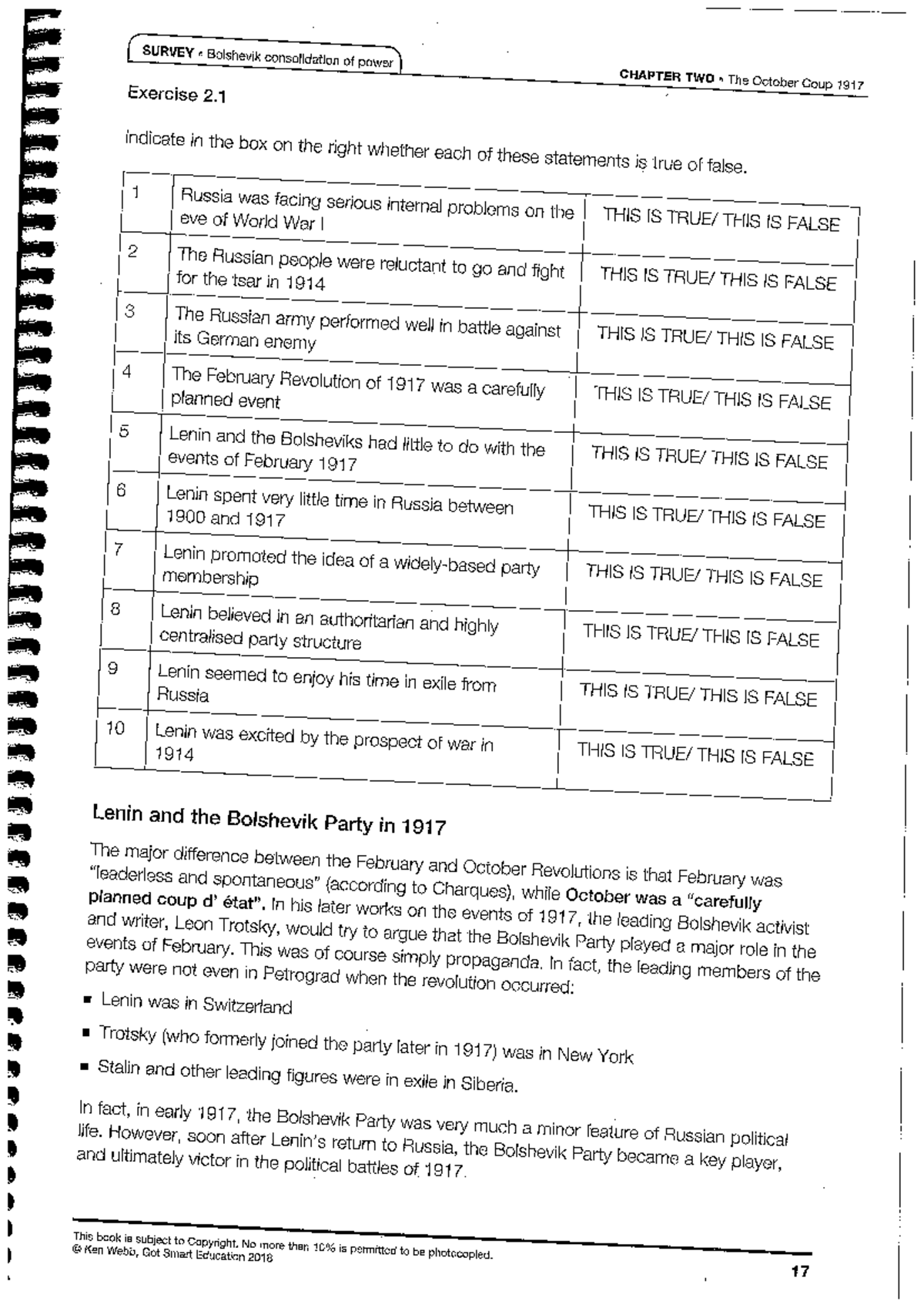 Ken Webb October Coup - Studocu