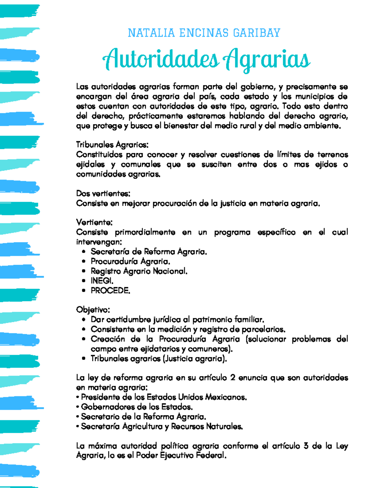Autoridades Agrarias - Autoridades Agrarias NATALIA ENCINAS GARIBAY ...