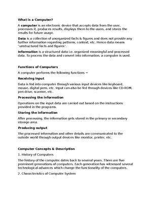Components of Computer System - Components of Computer System Computer systems consist of three ...