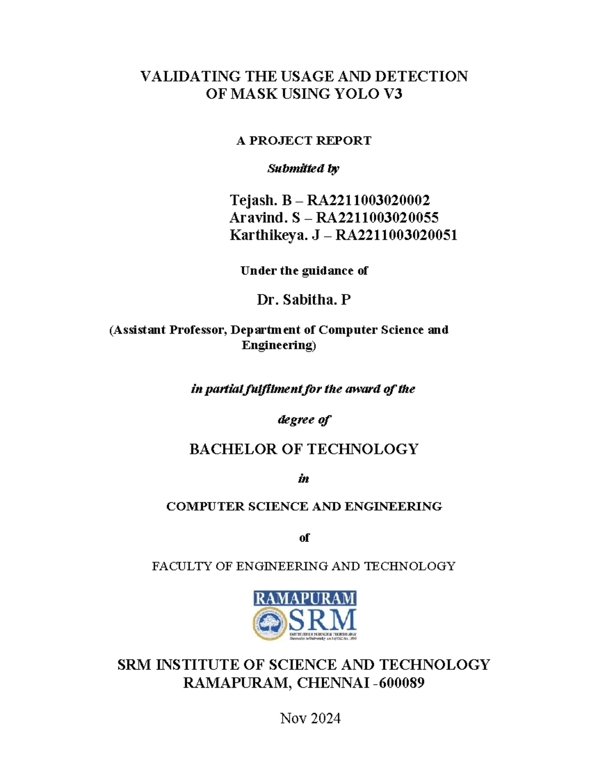 Calorie burn prediction - VALIDATING THE USAGE AND DETECTION OF MASK USING YOLO V A PROJECT ...