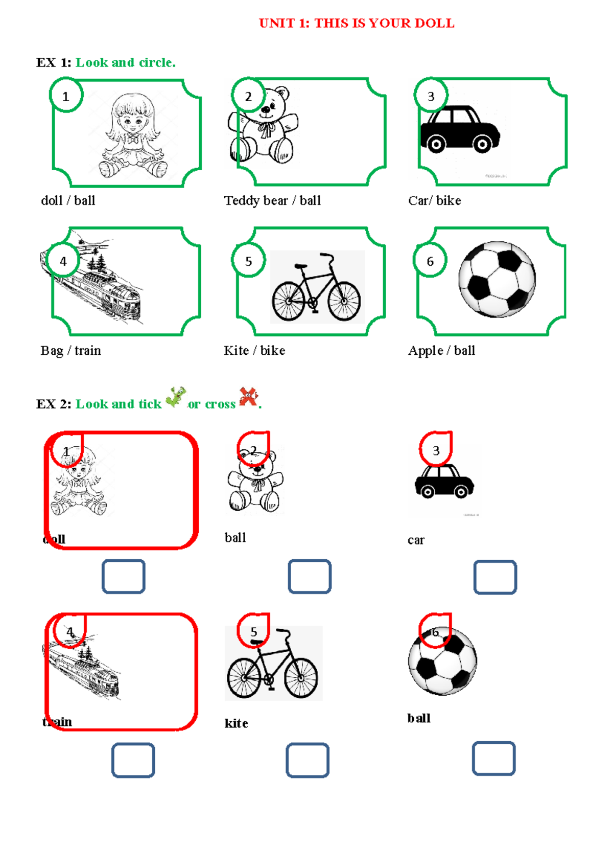 Bài tập bổ trợ Family and Friends National 3 G3 UNIT 1 - EX 1: Look and ...