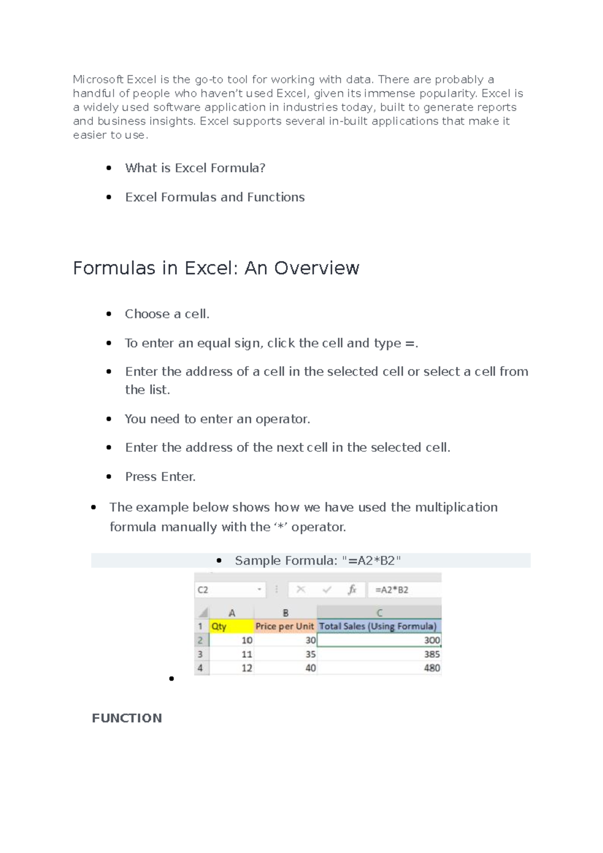 Vac notes - good - Microsoft Excel is the go-to tool for working with ...