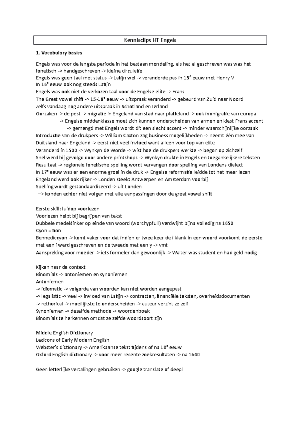 Historische Teksten Engels kennisclips 2021 - Kennisclips HT Engels 1 ...