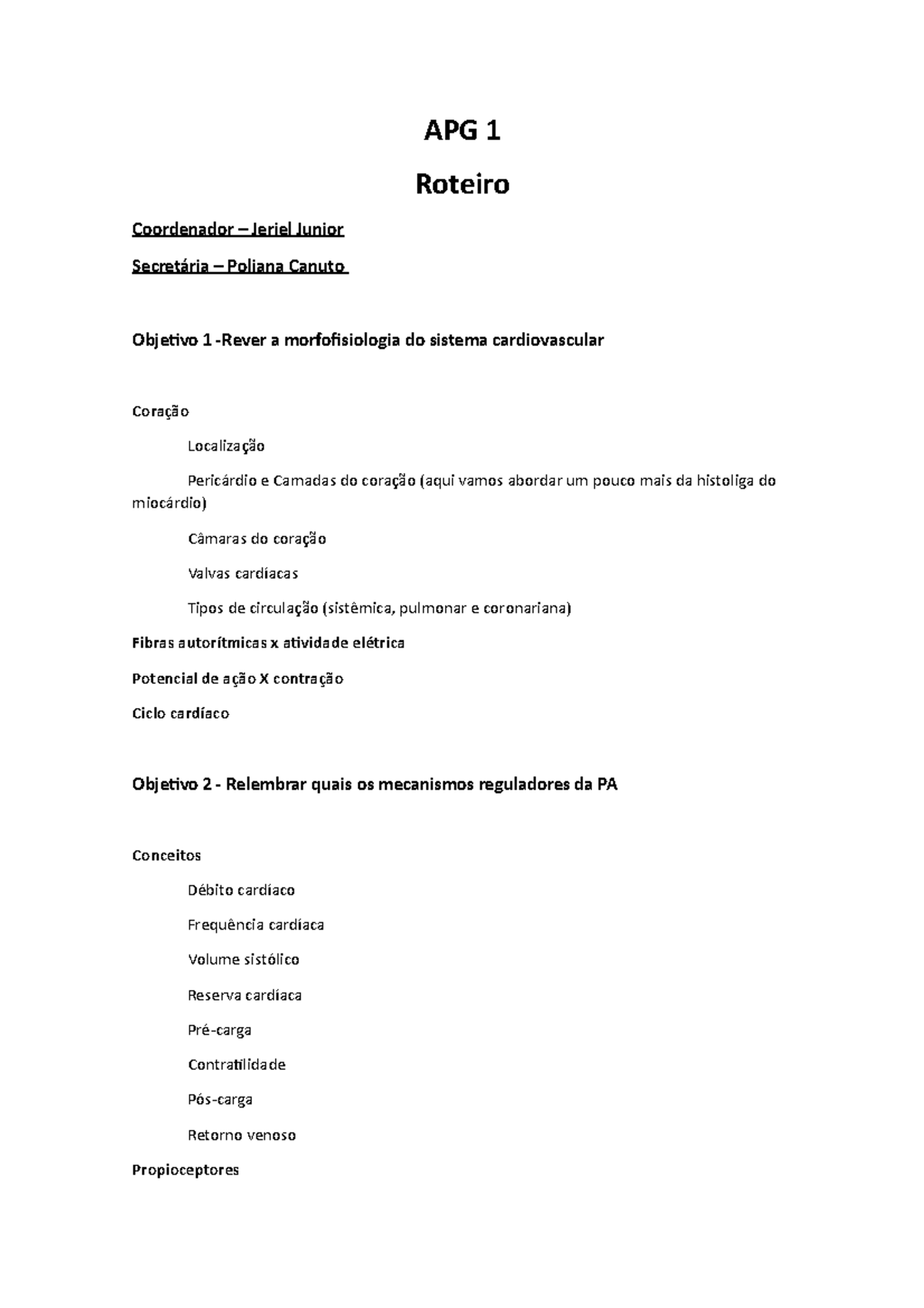 APG 1 - Roteiro - Documento que serve como norteador do estudo sobre esôfago e refluxo - Studocu