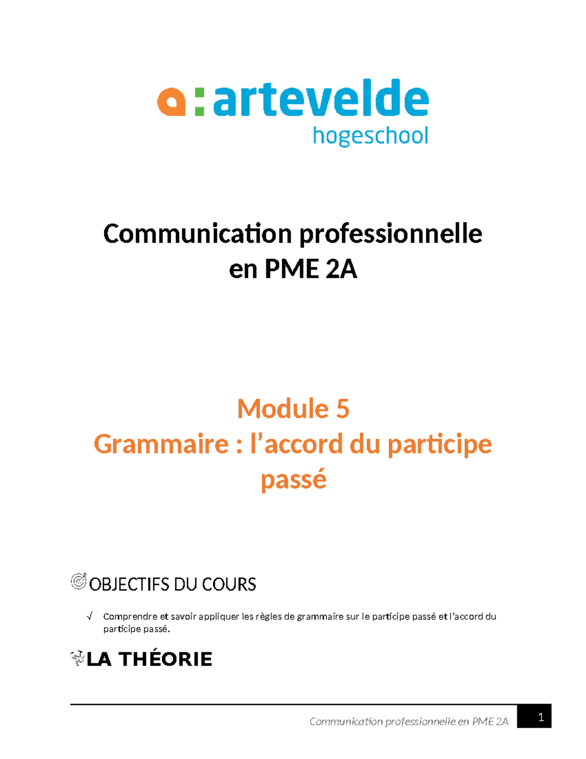 Grammaire l'accord du papa étudiants - Communication professionnelle en ...
