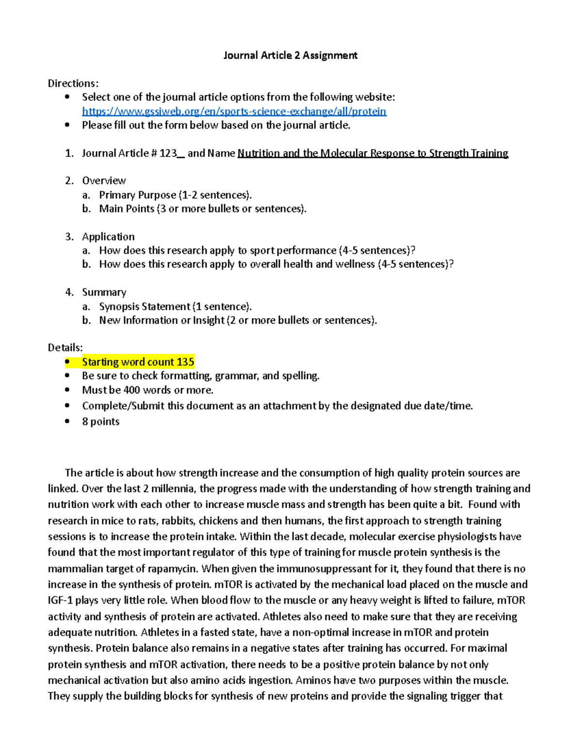 NTS 425 Journal Article 2 Assignment - Journal Article 2 Assignment ...