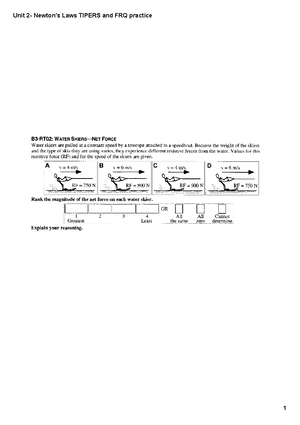 AP Physics UNIT1 Kinematics FRQ Collection 2023 - Studocu