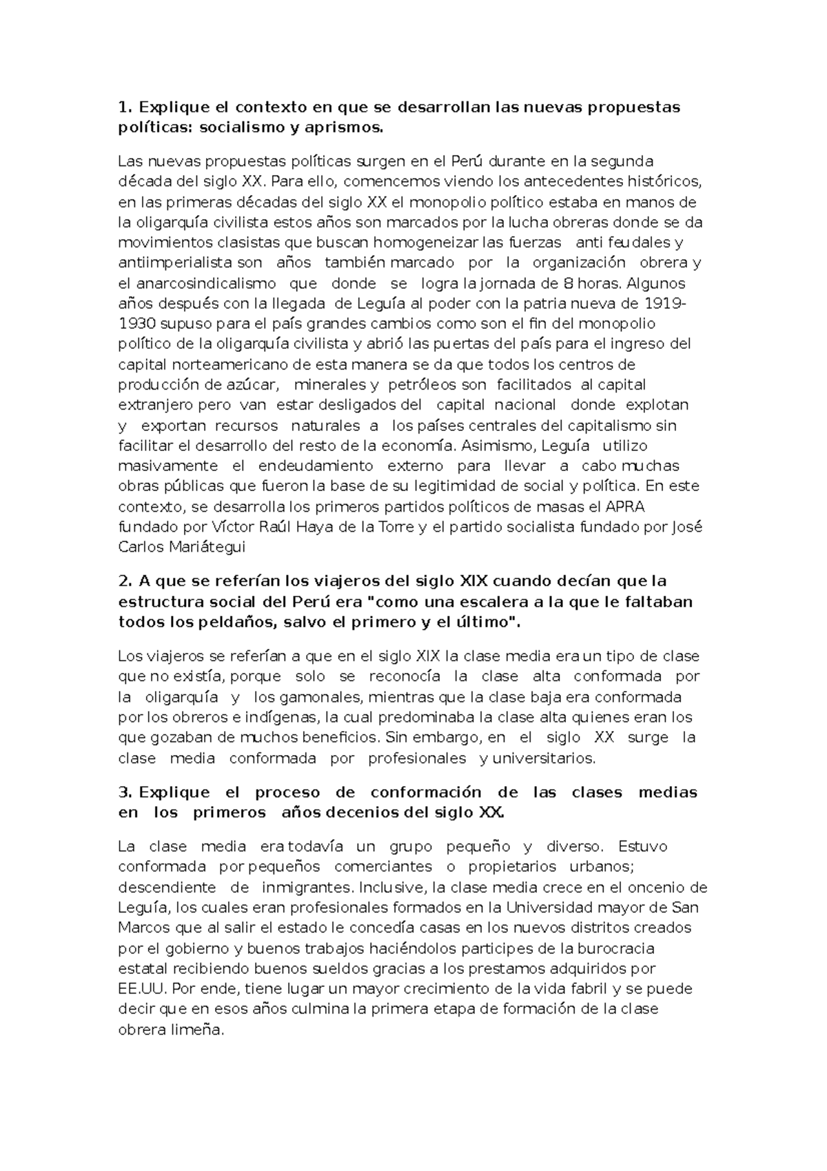 Tarea semana 05 - Aprismo - Explique el contexto en que se desarrollan ...