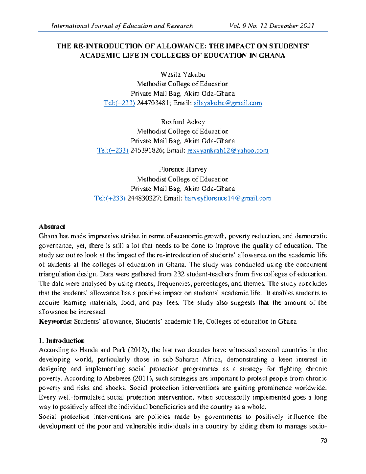 06 - for the premium - International Journal of Education and Research ...
