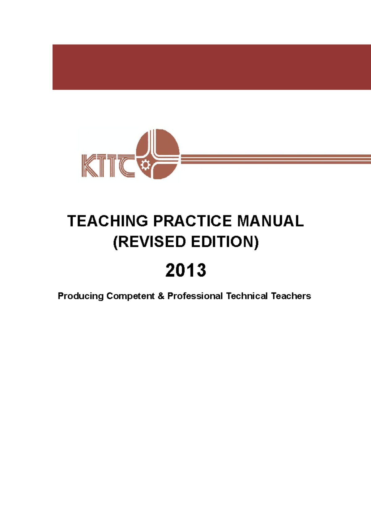 Revised TP Manual-for printing(1) - TEACHING PRACTICE MANUAL (REVISED ...