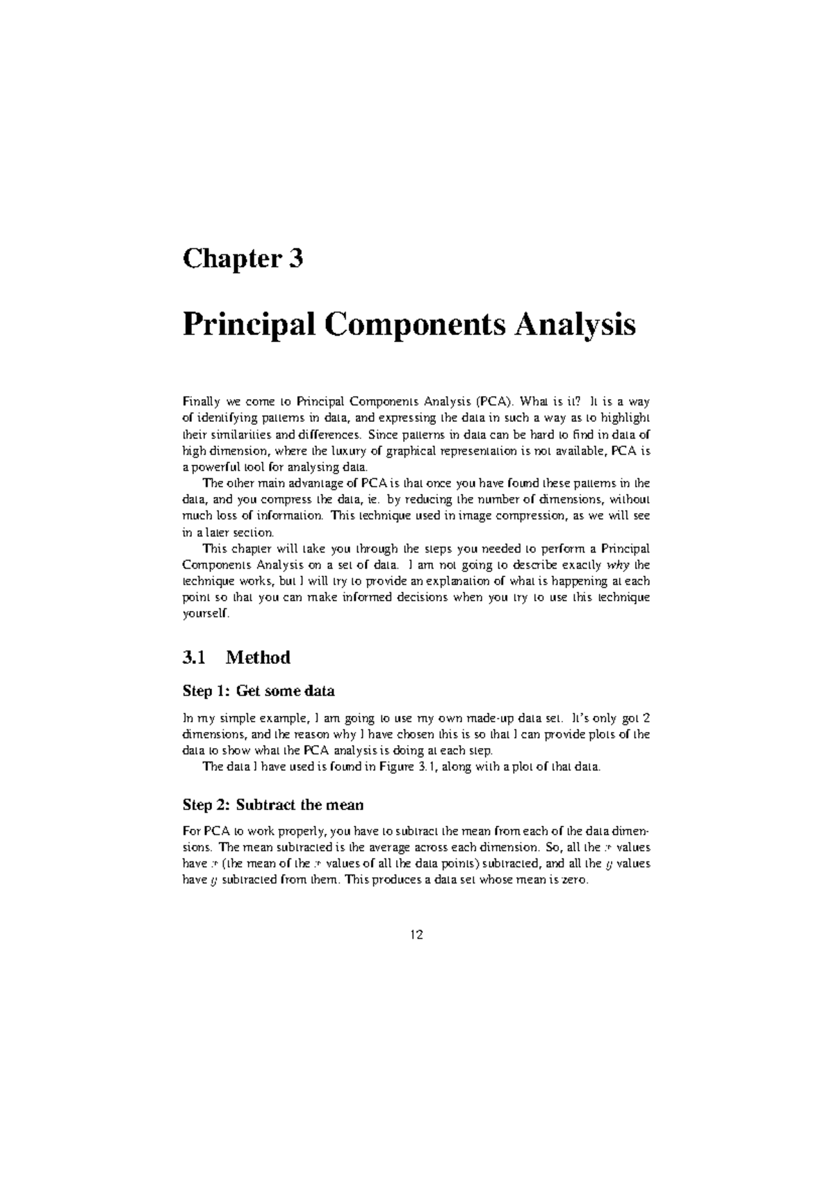 Principal components - PCA - Chapter 3 Principal Components Analysis ...