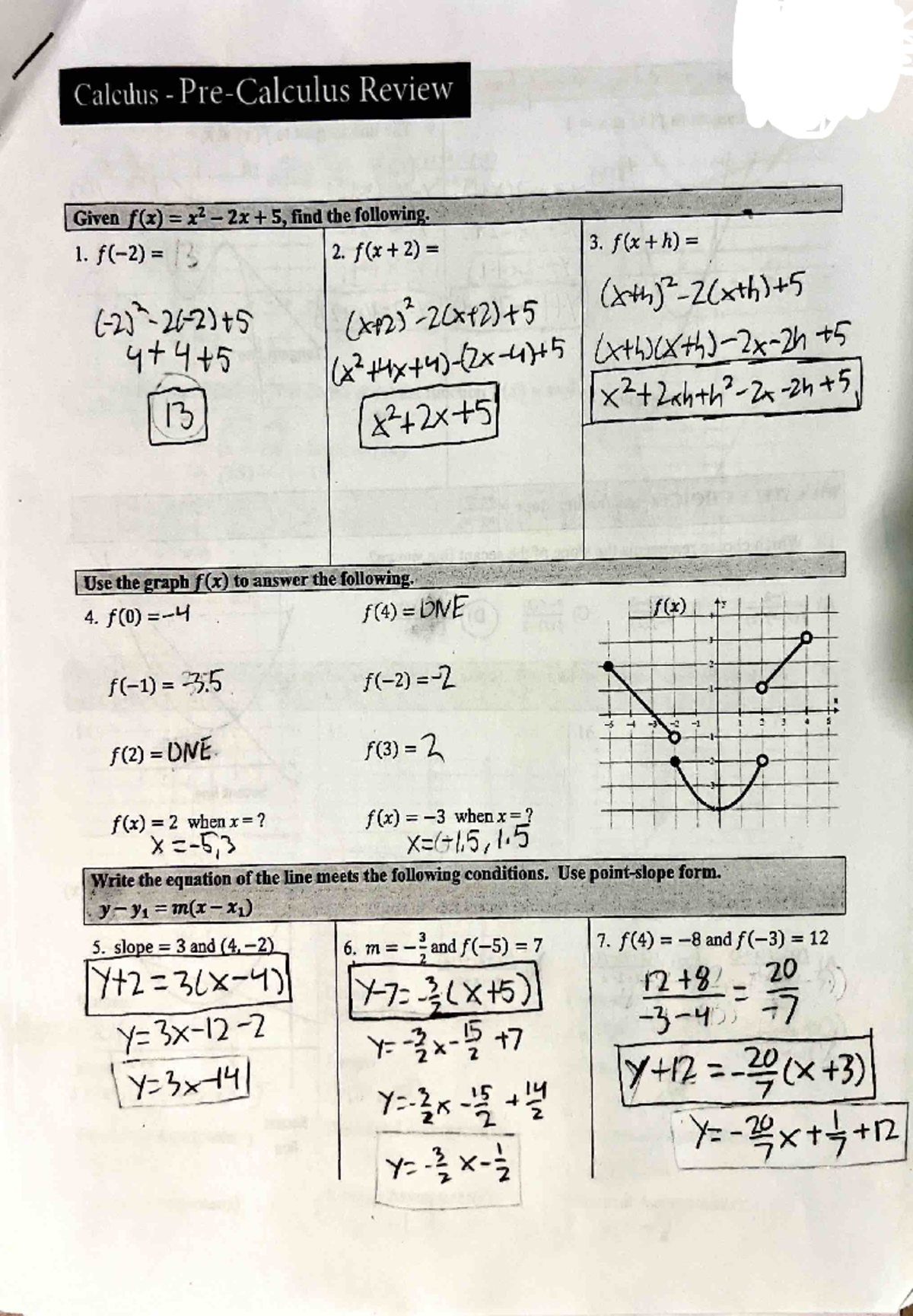 MAT 1A - Precalculus Review - / (·~ 1 kuu\ - Pre - Cal cuIus Re'i e