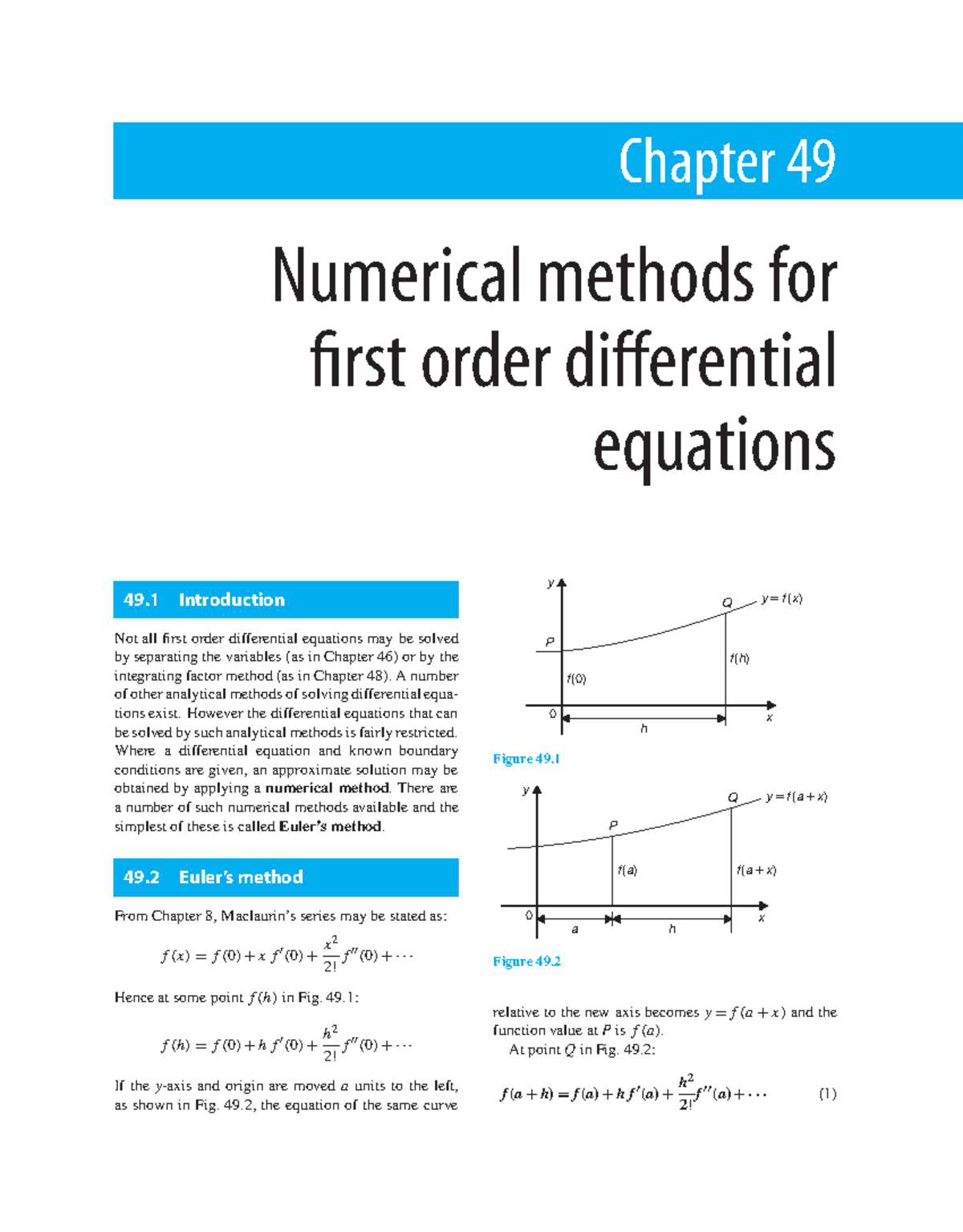 Numerical method for first order differential equations mathematics (PDF) - Chapter 49 Numerical ...